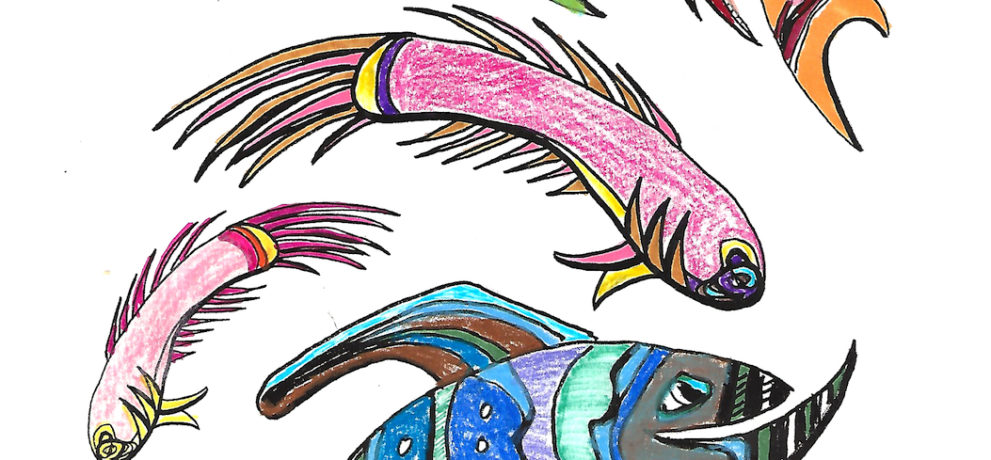 Indian Fish - Crayon and Marker by Kira Doubt - Fish Out of Water ...